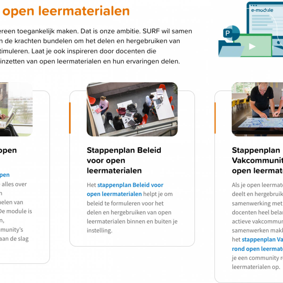 Een ondersteuningsloket voor open leermaterialen | SURF Communities